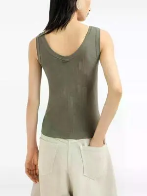 Brunello Cucinelli Ribbed Jersey Tank With Monili