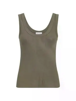 BRUNELLO CUCINELLI Brunello Cucinelli Ribbed Jersey Tank With Monili