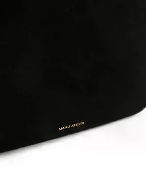 Manu Atelier Fidèle Suede Shoulder Bag - Black