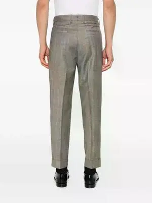 BERWICH Pleated Check Trousers