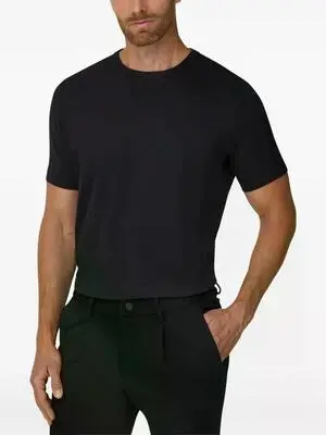 Boggi Milano T-shirt In Diagonal Cotton-blend Jersey B-tech