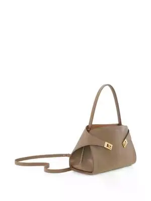 FERRAGAMO Medium Hug Soft Gancini-buckle Handbag - Neutrals
