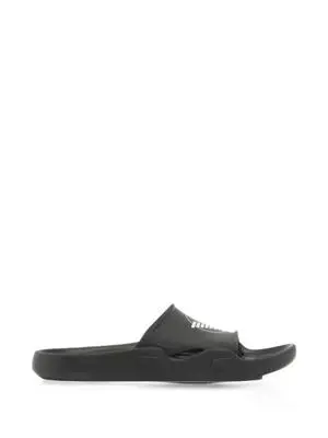 Emporio Armani Logo-print Slip-on Sandals - Black