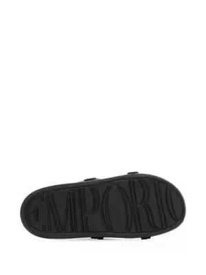 Emporio Armani Logo Print Slip-on Sandals