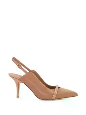 MALONE SOULIERS Marion Patent Slingback Sandals - Neutrals