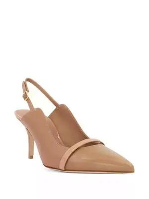 MALONE SOULIERS Marion Patent Slingback Sandals - Neutrals