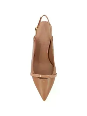 MALONE SOULIERS Marion Patent Slingback Sandals - Neutrals
