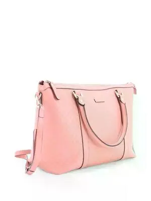 Gucci Britt Convertible Dome Microssima Leather Satchel - Pink