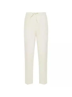 Canali Drawstring Waistband Straight-leg Trousers
