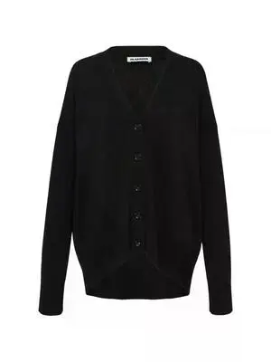 JIL SANDER V-neck Long-sleeve Cardigan - Black