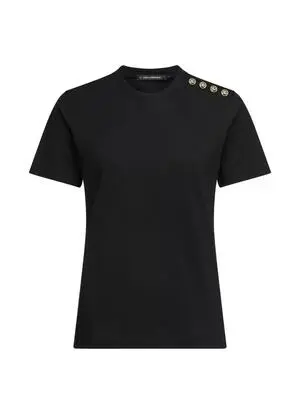 Karl Lagerfeld Button-detail T-shirt - Black