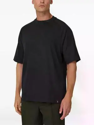 Boggi Milano T-shirt In Piqué Cotton Blend Mélange B Tech - Black