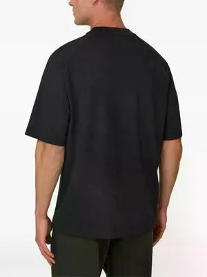 Boggi Milano T-shirt In Piqué Cotton Blend Mélange B Tech - Black