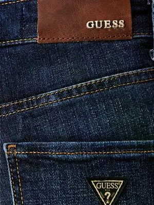 Guess Logo Plaque Straight-leg Jeans