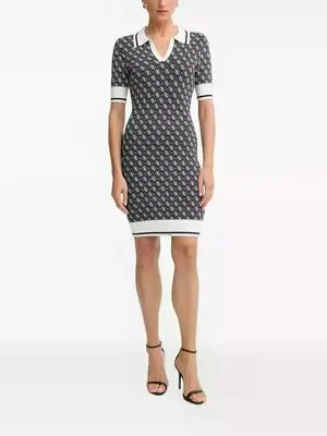 Guess Logo-monogram Mini Dress - Blue