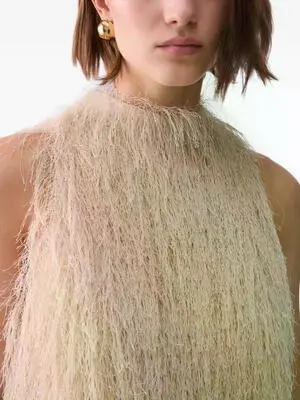 Liu Jo Embellished Fringe High Neck Top