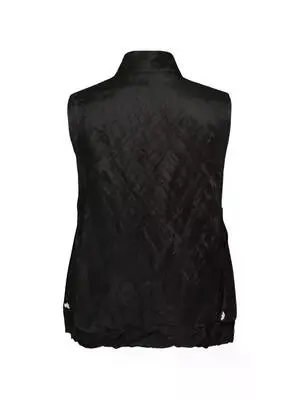 RENLI SU Curved-hem Floral-button Vest