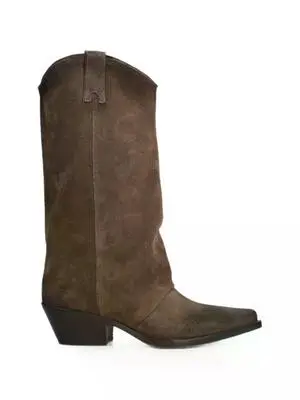 METISSE Distressed-effect Western Boots