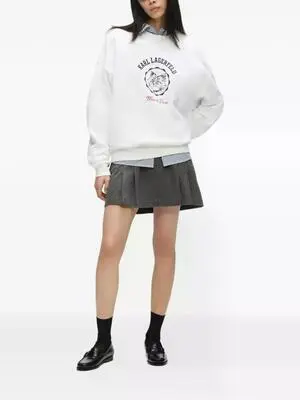 Karl Lagerfeld Ikon Choupette Muse Sweatshirt - White