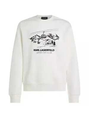 Karl Lagerfeld Après Ski Club Graphic Sweatshirt - White