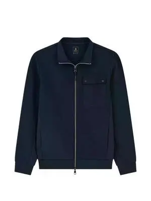 Boggi Milano Full-zip Sweatshirt In Cotton Blend Scuba B Tech