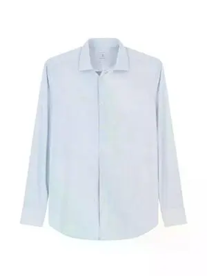 Boggi Milano Shirt Micro Patterned Nylon Stretch Slim Fit B Tech