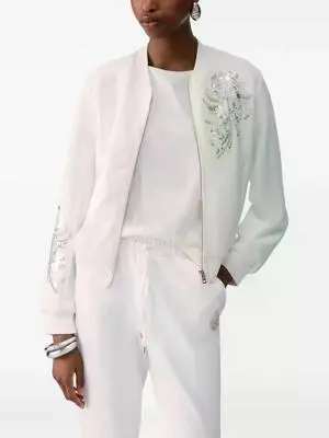 Liu Jo Zip-up Sweatshirt With Floral Jewel Embellishment