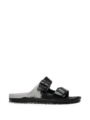 BIRKENSTOCK Arizona Marbled-effect Slides - Black