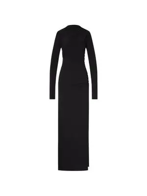 Andamane Astra Ruched Long-sleeve Dress