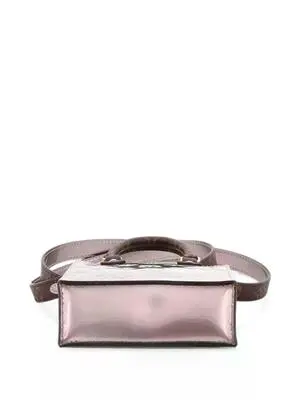 LOUIS VUITTON Petit Sac Plat Bag Monogram Vernis With Monogram Canvas Crossbody Bag