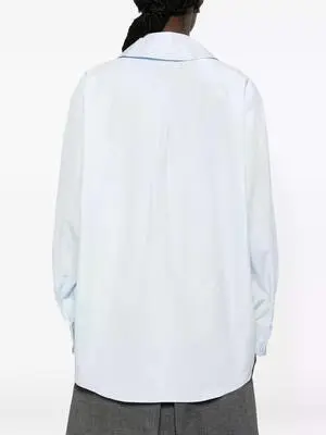 Prada Twist-detail Logo-patch Shirt