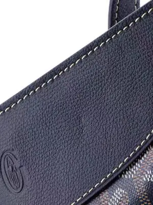 Goyard Hirondelle Coated Canvas And Leather Shoulder Bag - Blue