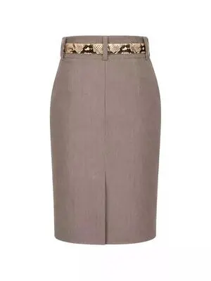 Elie Saab Belt-loop Midi Skirt
