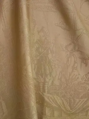 FERRAGAMO Jacquard-knit Frayed-edge Scarf