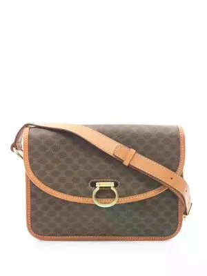 Celine 2000s Macadam Shoulder Bag - Brown
