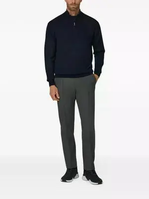 Boggi Milano Extra-fine Merino Wool Quarter-zip Jumper