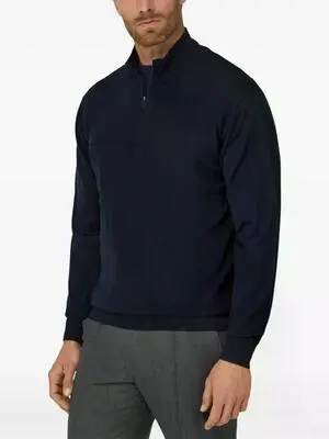 Boggi Milano Extra-fine Merino Wool Quarter-zip Jumper