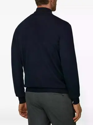 Boggi Milano Extra-fine Merino Wool Quarter-zip Jumper