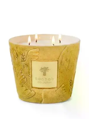 BAOBAB COLLECTION Dove Embossed Glass-vessel Candle - Yellow
