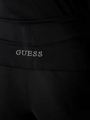 Guess Flare Rhinestone-logo Leggings