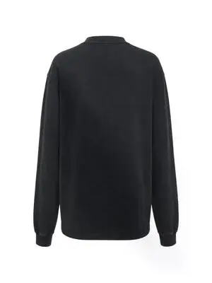 Alexander Wang Logo Print Long Sleeve T-shirt - Black