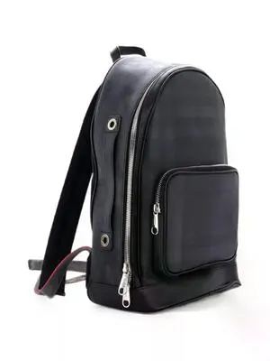 Burberry Check Coated Canvas And Leather Medium Backpack