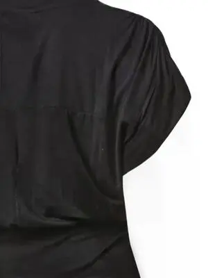 THOM KROM Ruched Cap-sleeve T-shirt - Black