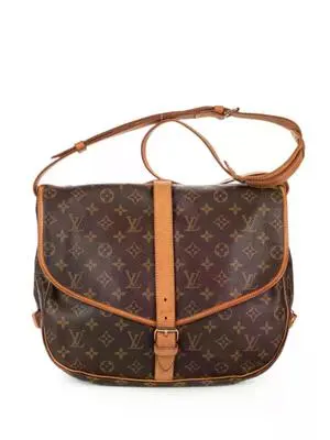 LOUIS VUITTON Monogram Saumur Shoulder Bag - Brown