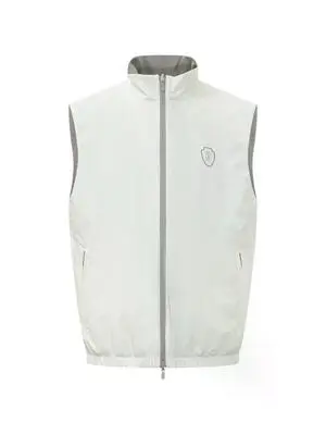 Brunello Cucinelli Bonded Logo-embroidered Reversible Gilet