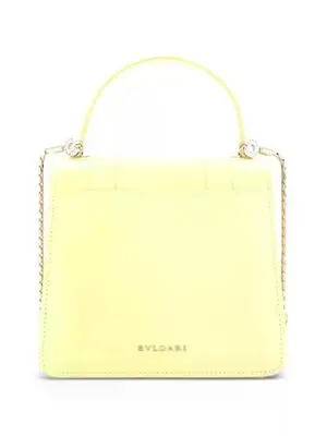 BVLGARI Serpenti Forever Top Handle Bag Leather Small Satchel - Yellow