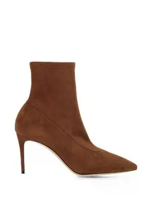 Casadei Julia Pointed-toe Ankle Boots - Brown