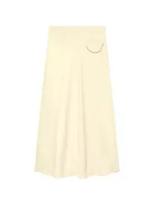 Armani Exchange Chain-link A-line Maxi Skirt - Neutrals