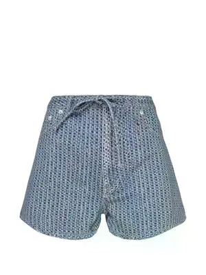 Rag & Bone Geometric-pattern Shorts - Blue