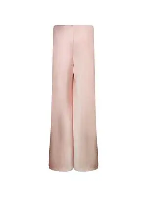 Norma Kamali Satin Palazzo Pants - Pink